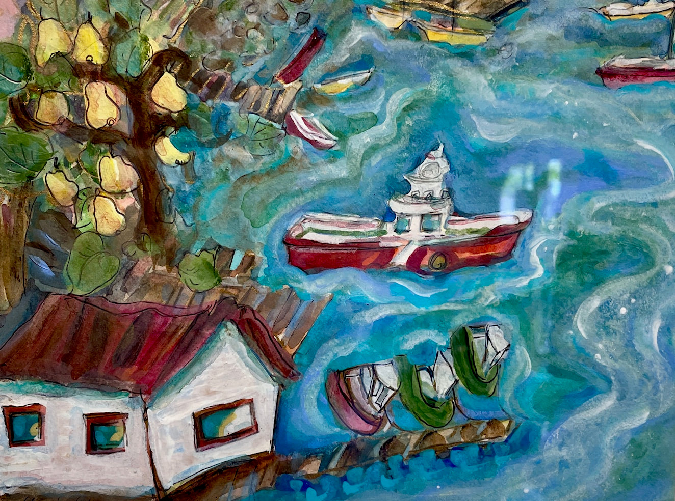 “Super Natural Ganges” Original – Jill Louise Campbell Art Gallery