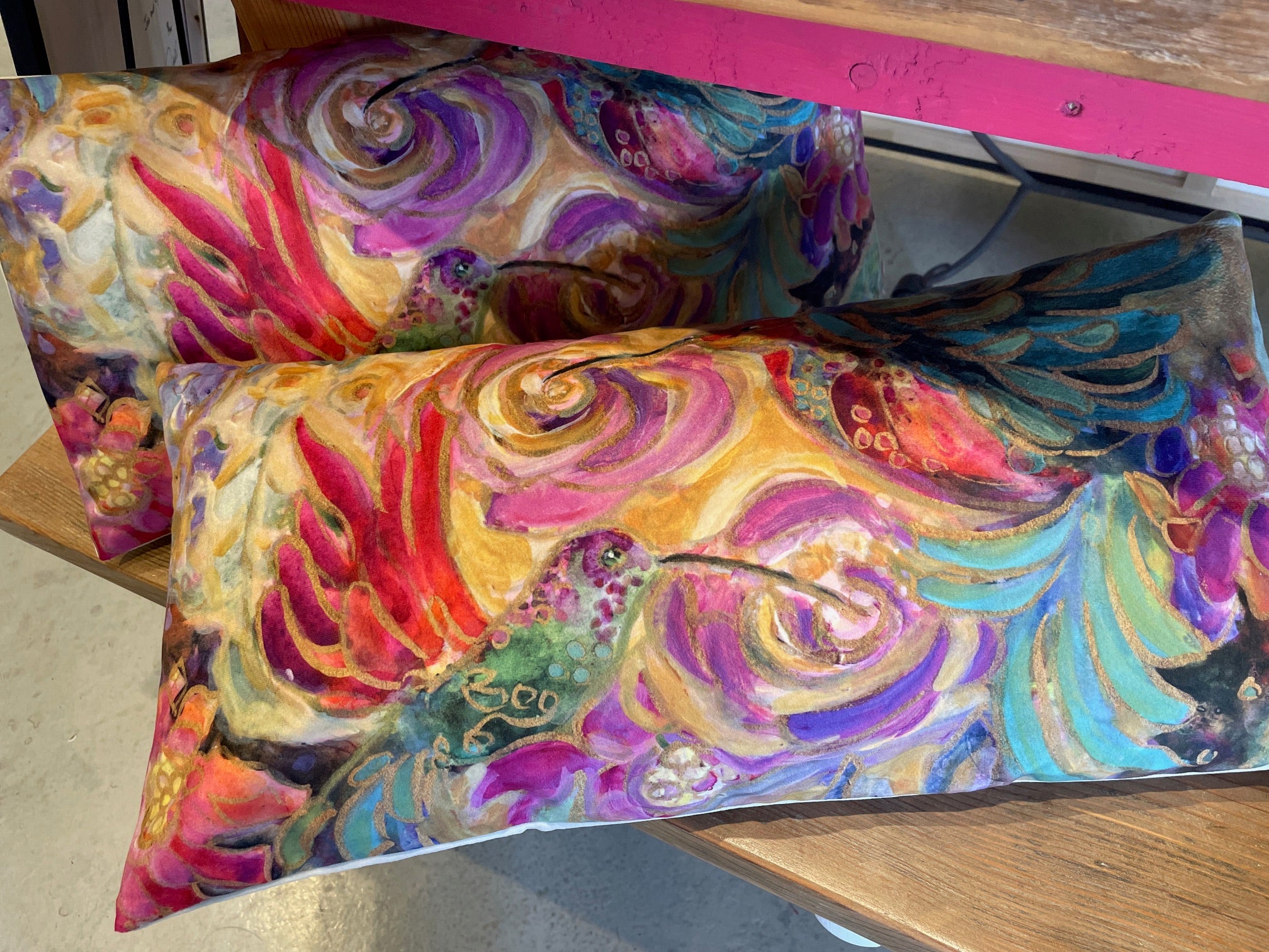 Hummingbird Joy Velvet Pillow Cover – Jill Louise Campbell Art Gallery