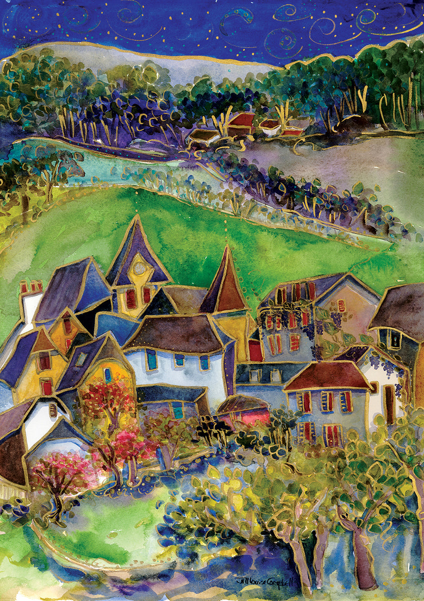 Languedoc Village : Art Print – Jill Louise Campbell Art Gallery